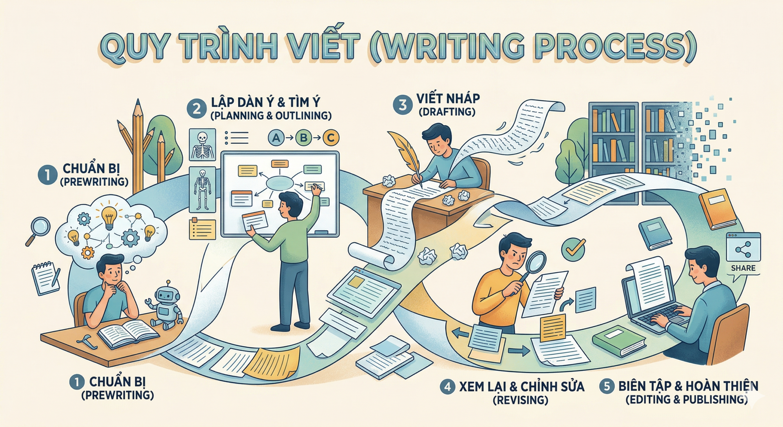 Speaking part 2 Topic :Writing Process – Tri Duc English